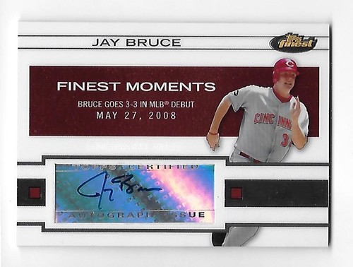 JAY BRUCE 2009 Topps Finest Moments Auto Autograph #FMA-JB Cincinatti ...