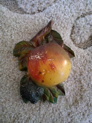2 *Vintage Chalkware Wall Decor String Holder Fruit Hanging Fruit ...