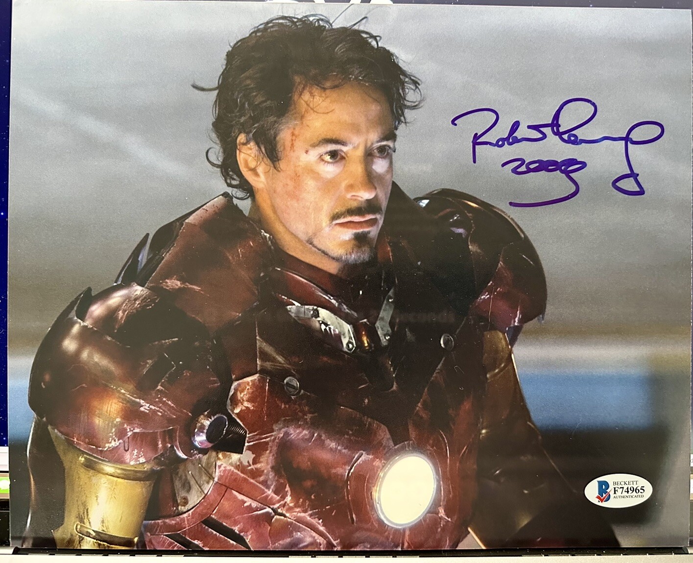 ROBERT DOWNEY JR SIGNED IRON MAN PHOTO 8X10 AVENGERS AUTOGRAPH STARK ...