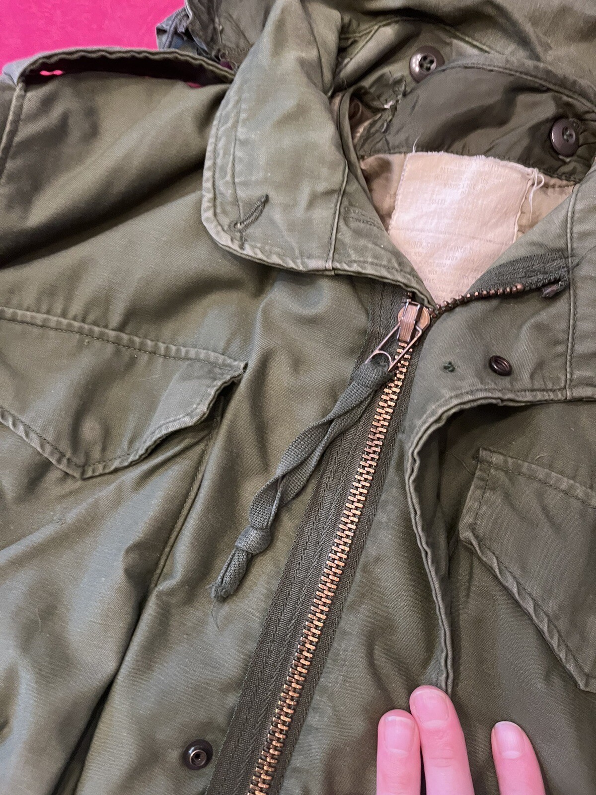 VTG 70s Army Field Jacket Cold Weather Size M Militar… - Gem