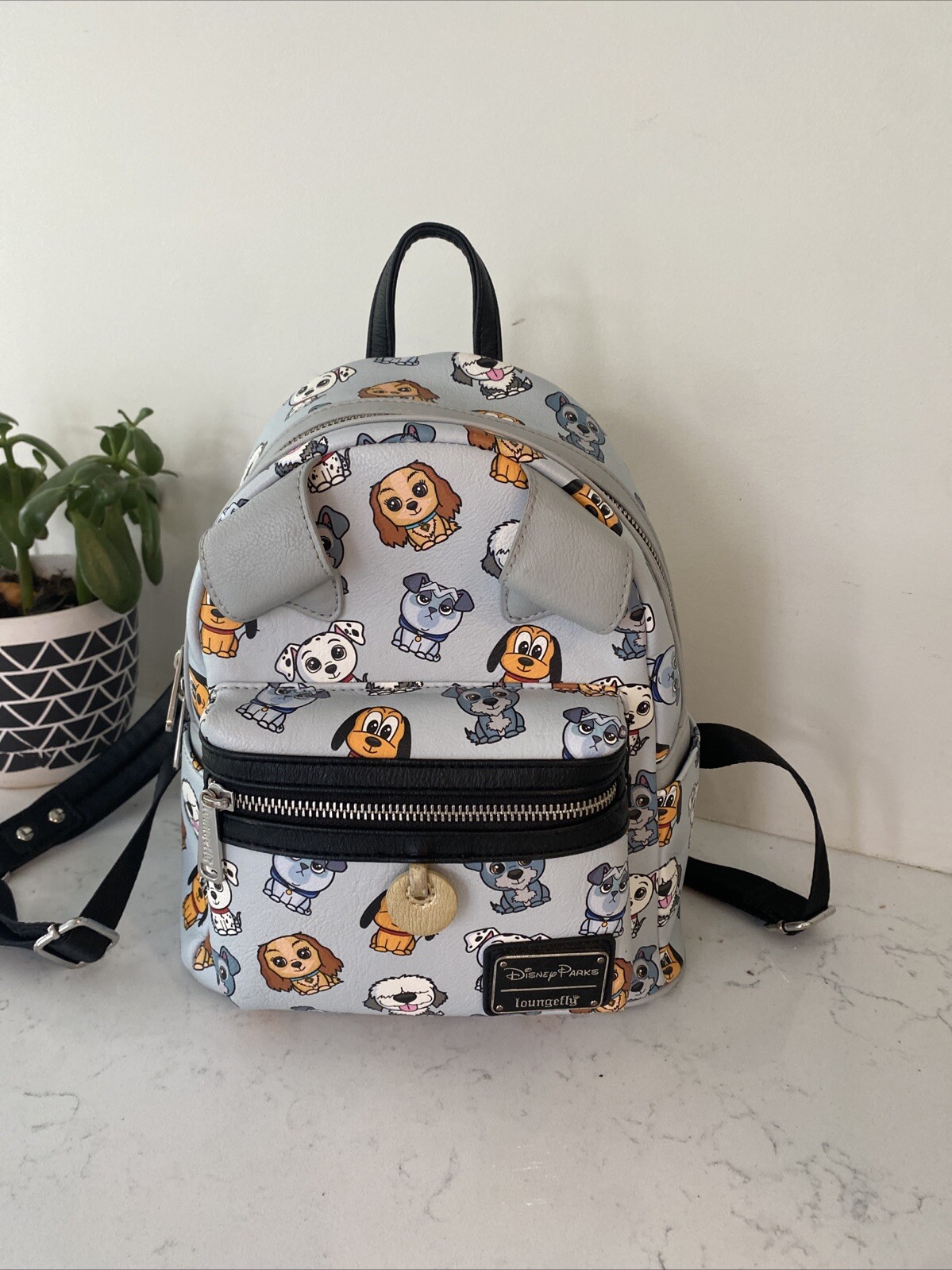 Disney Parks Loungefly Disney Dogs Puppy Mini Backpack Grey - Rare ...