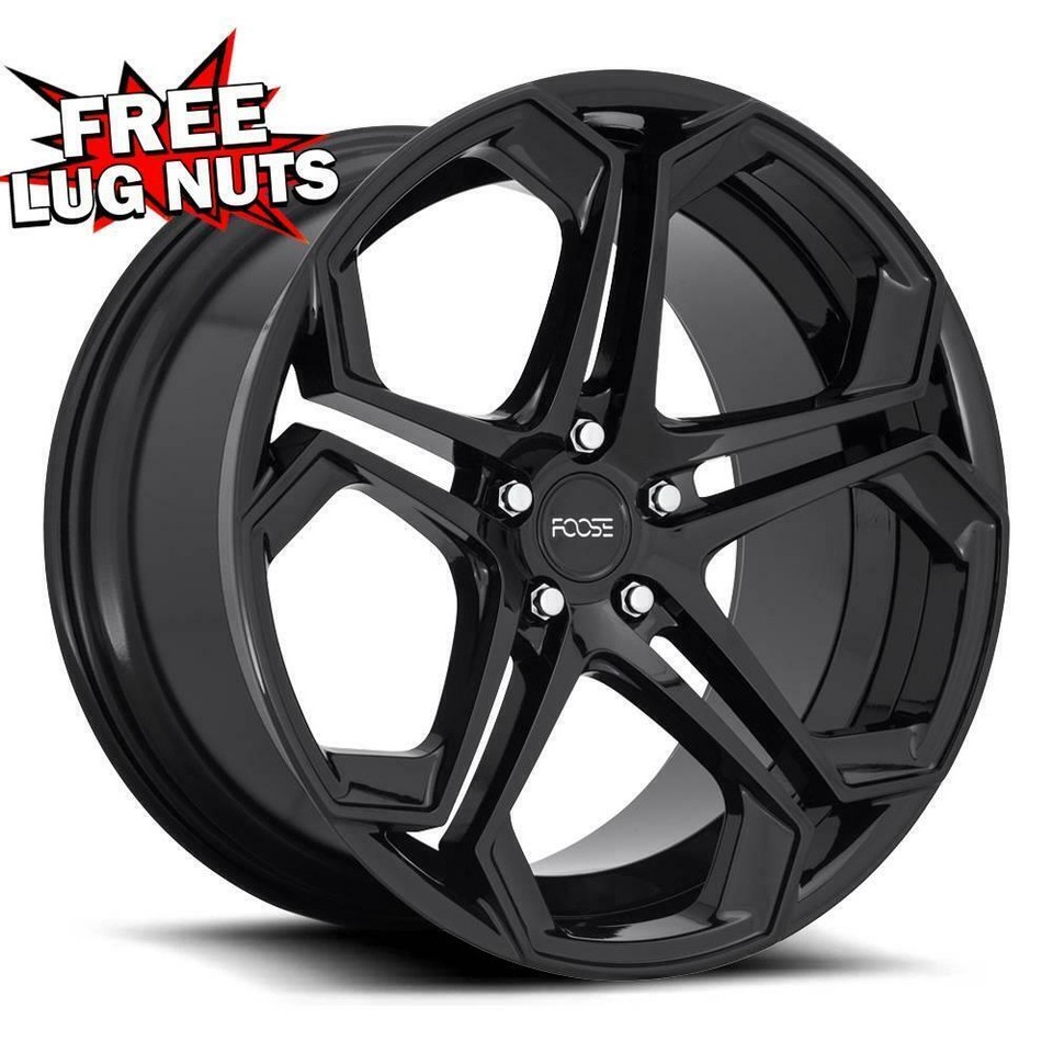 20 inch 20x10.5 FOOSE 1PC F169 IMPALA GLOSS BLACK wheels 5x115 +20 | eBay