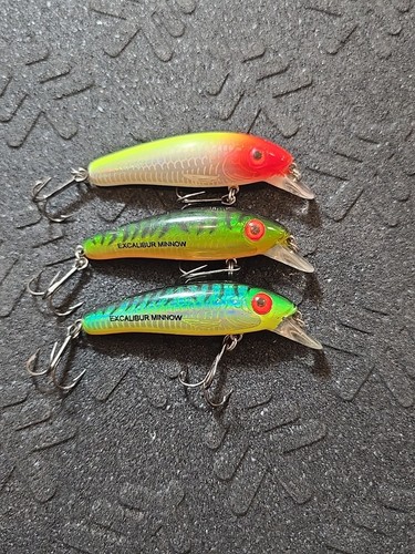 (3) Vintage Excalibur 13A Minnow Jerkbait Fishing Lures Lot of 3 | eBay