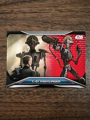 2021 Topps Star Wars Bounty Hunters Red #B2-72 C-21 Highsinger SN 36/50 ...