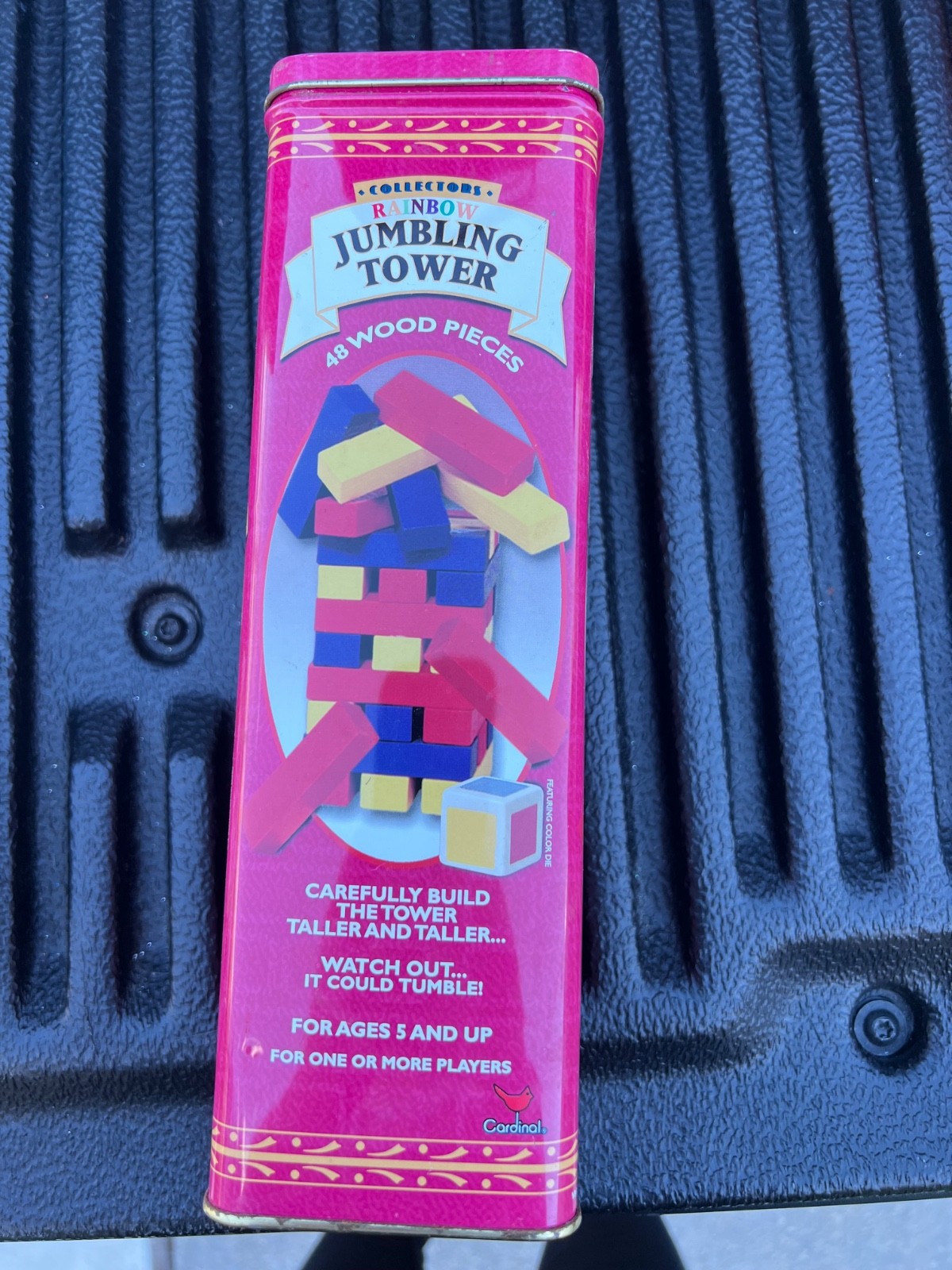 vintage rainbow jumbling tower-wooden block game 48 pieces | eBay