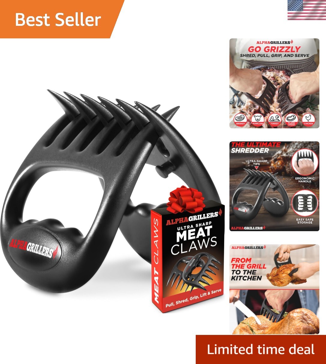 Meat Shredder Claws - BBQ Smoker Accessories Pulled Pork Tool ...