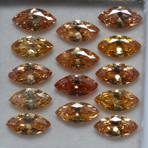7x5 mm 15 Pcs Natural Marquise Cut Sapphire CERTIFIED Champagne Color ...