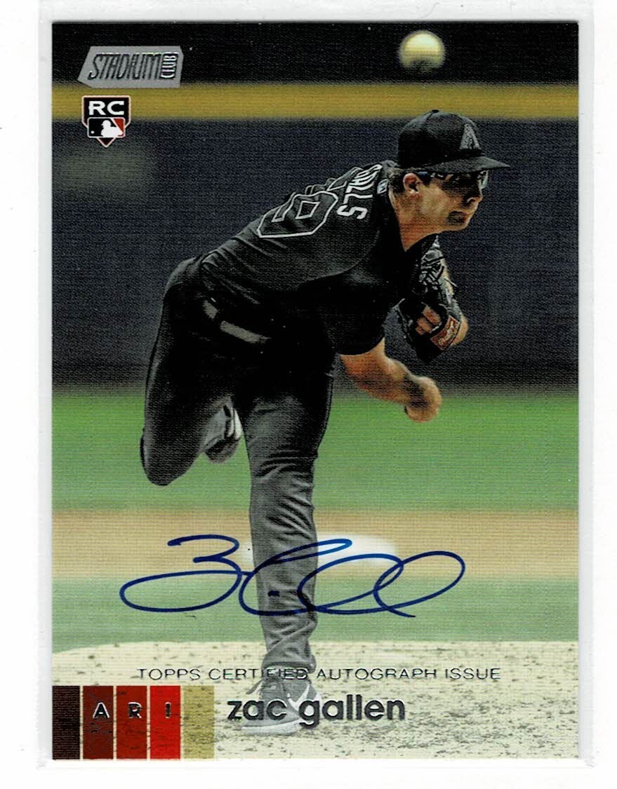 2020 TOPPS STADIUM CLUB ZAC GALLEN AUTOGRAPH RC - ARIZONA DIAMONDBACKS ...