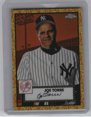 2021 Topps Chrome Platinum Anniversary #700 Joe Torre Orange/Yellow ...