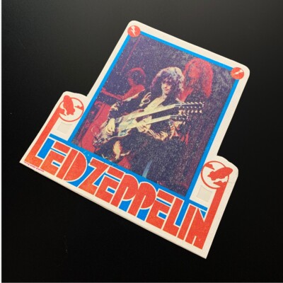 Vintage IRON ON repurposed sticker decal LED ZEPPELIN MUSIC PUNK rock ...
