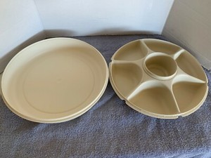 Vintage Tupperware Divided Serving Tray Vegetable Snack Dish 1665 and ...