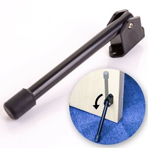 BLACK KICK DOWN STAY DOOR STOP Sprung Spring Loaded Drop Arm Doorstop ...