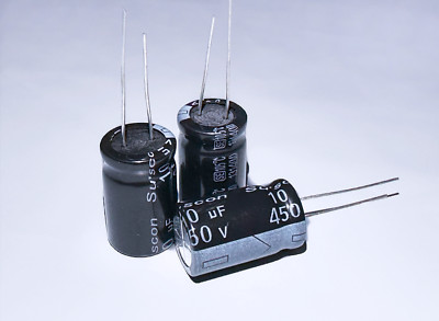 10X SE Suscon 10uF 450V 13x21mm Aluminum Electrolytic Radial Capacitor ...
