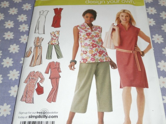 Uncut Simplicity Pattern 4190 10-18 Resort Beach Wear Crop Pants Dress ...
