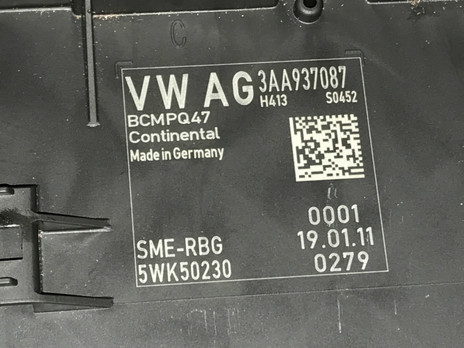 VW PASSAT B7 BODY CONTROL MODULE 3AA 937 087 | eBay