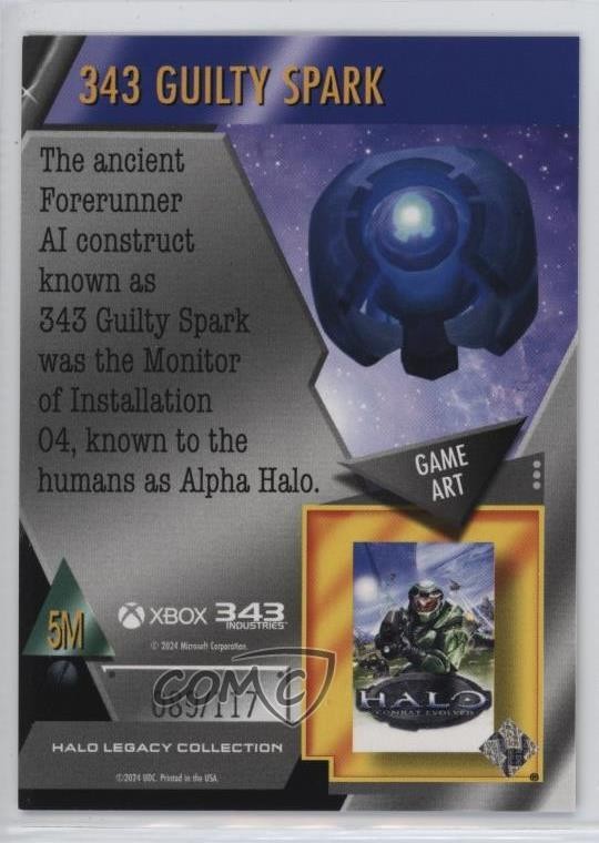 2024 Upper Deck Halo Legacy Collection Metal 89/117 343 Guilty Spark ...