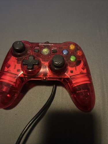 PowerA Mini Pro EX Wired PC Clear LED Red USB Xbox 360 Controller | eBay