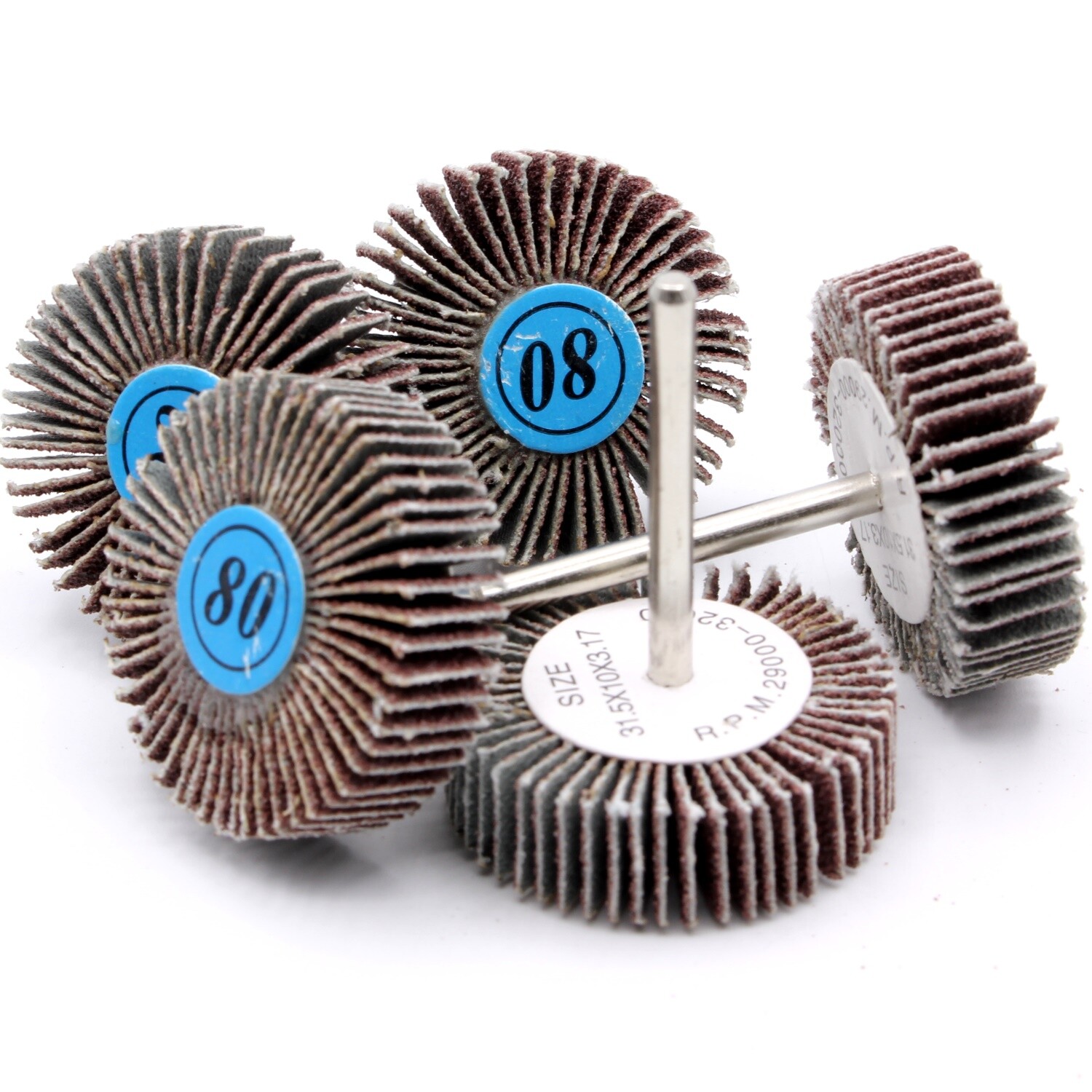 5x Schleiffächer Lamellen Schleifscheibe K 80 für Dremel Proxxon ...