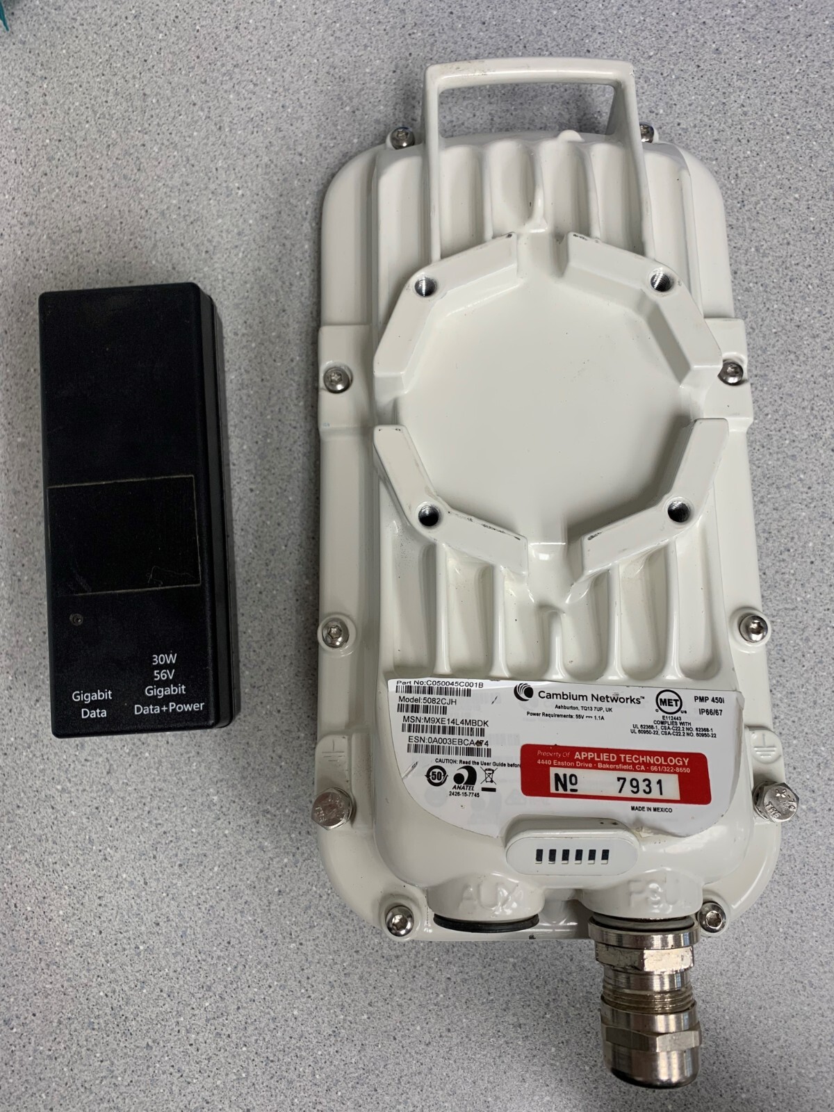 USED 5GHz PMP 450i connectorized subscriber module with POE (NO BRACKET ...