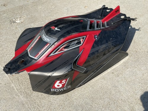 Used ARRMA Body Painted w/Decals Typhon 6S Black/Red ARA406120 Car ...