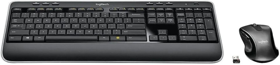 Logitech MK530 Advanced Wireless Keyboard and Optical Mouse, Black ...