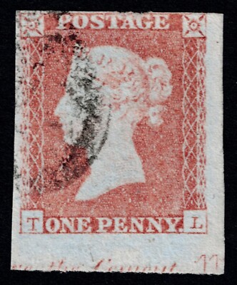1841 1d Red Plate 111 TL Corner Sheet Marginal Plate Number Rare VGU ...