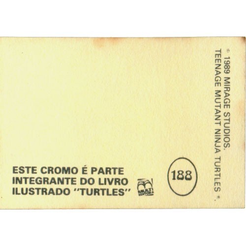 Foreign TEENAGE MUTANT NINJA TURTLES Sticker from Brazil 1989 TMNT #188 ...