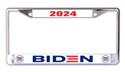 Biden Harris 2024 Chrome License Plate Frame | eBay