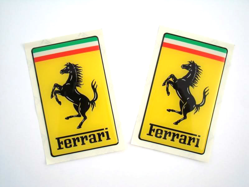 New Genuine Ferrari Rectangular Resin Decal Set | eBay