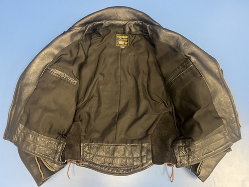 VANSON LEATHER JACKET, MOTORCYCLE C2 SIZE 38, MENS BLACK , ZIPPERED CLOSURES | eBay