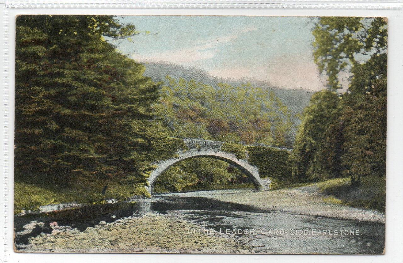 ON THE LEADER, CAROLSIDE, EARLSTON: Berwickshire postcard (C71582 ...