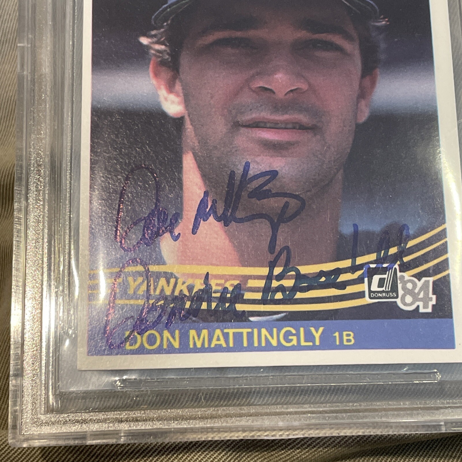 1984 Donruss Don Mattingly Beckett Authentic 10 GRADE Auto #248 DONNIE ...