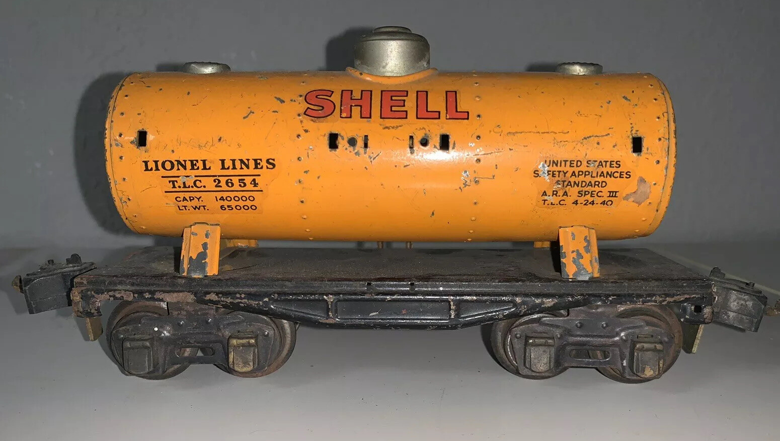 Lionel 2654 Orange Shell Tank Car - Prewar 1938-1942 | eBay