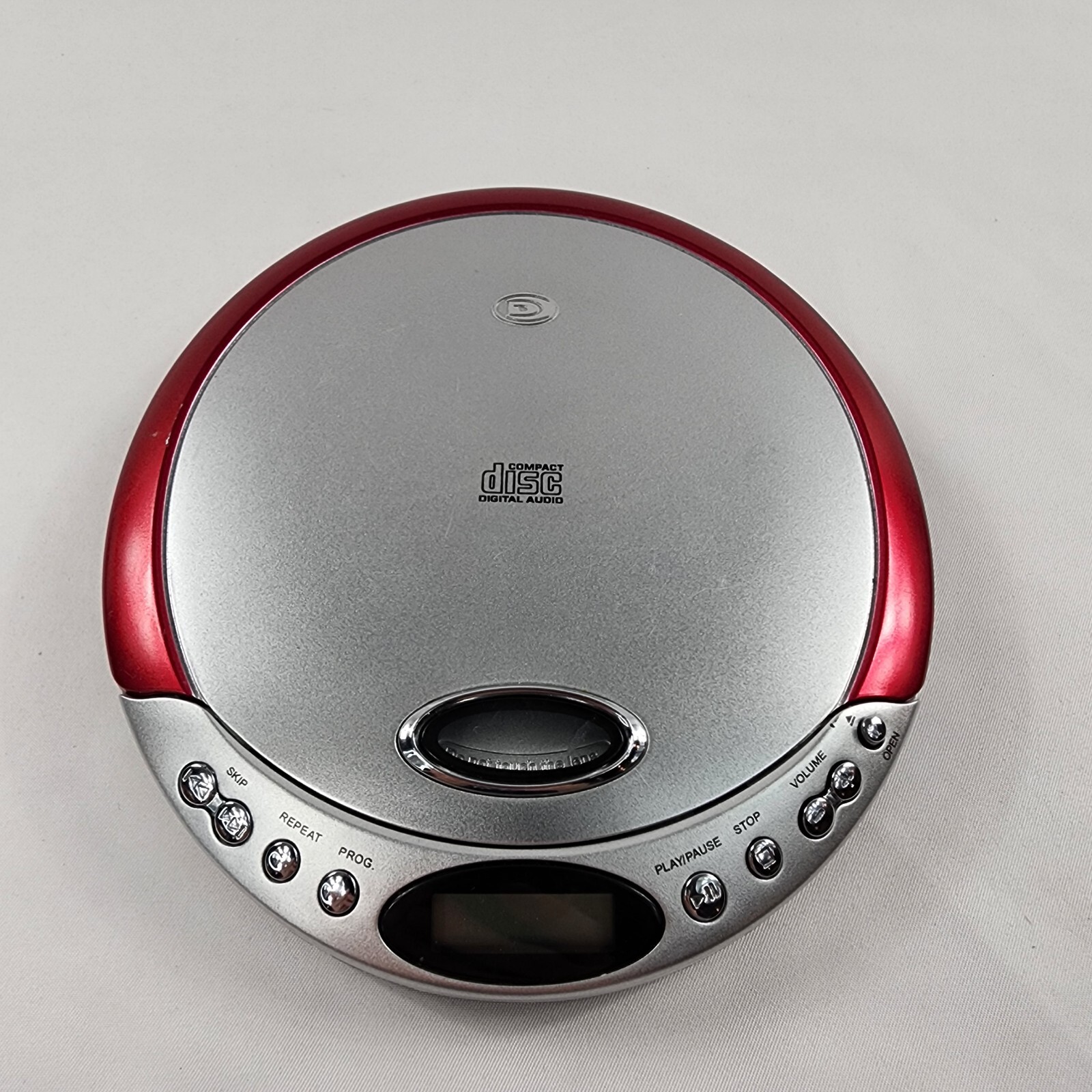 Durabrand CD Player with Headphones CD-566 Silver Red Portable Digital ...