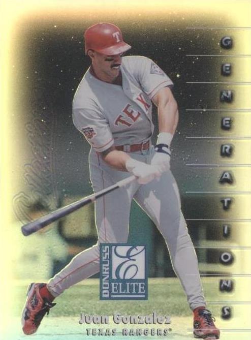 1998 Donruss Collections - Donruss Elite Juan González #PC528 Prized ...