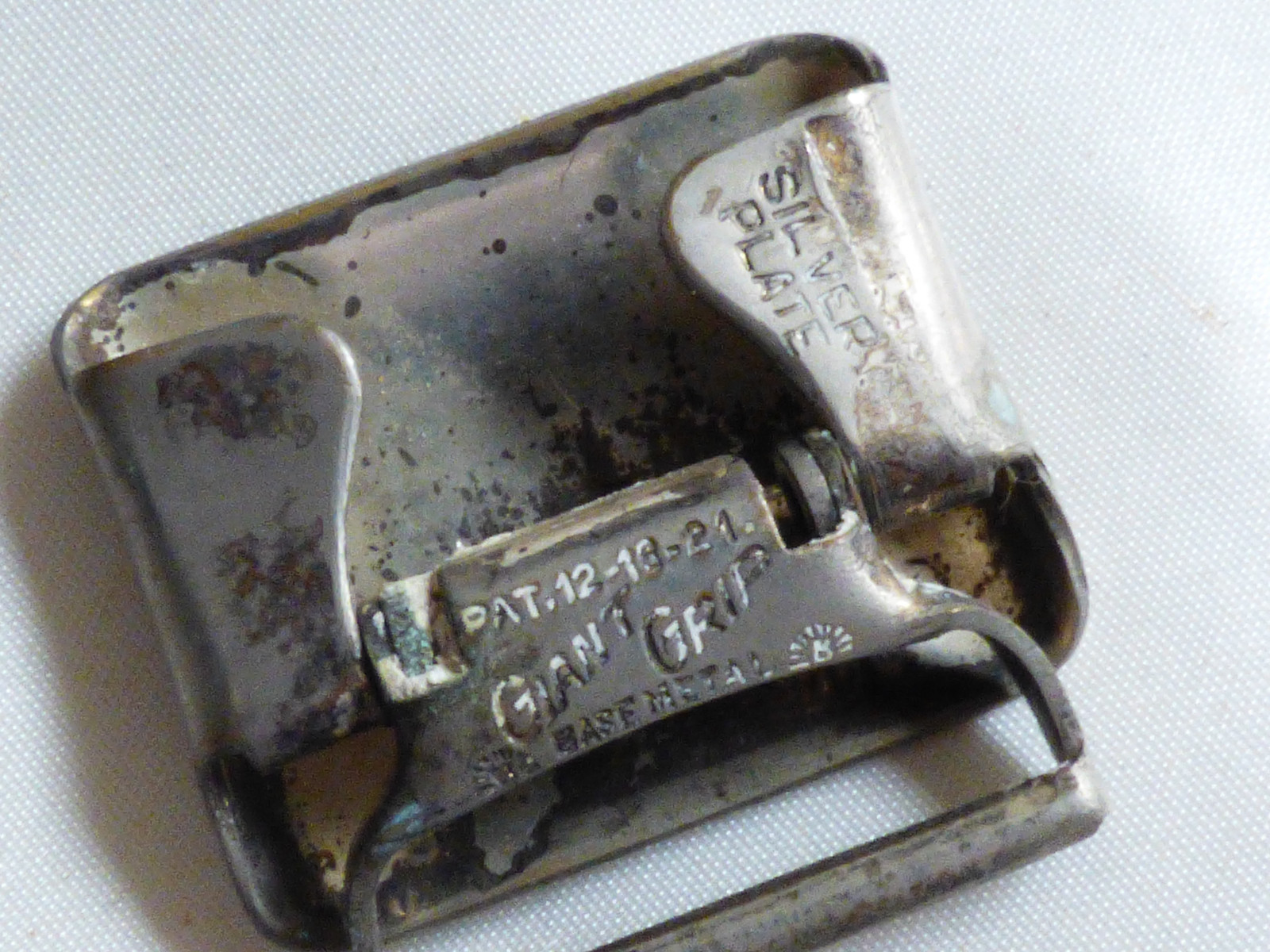 Vtg Giant Grip Silver Plate Base Metal Initial Letter S Belt Buckle | eBay