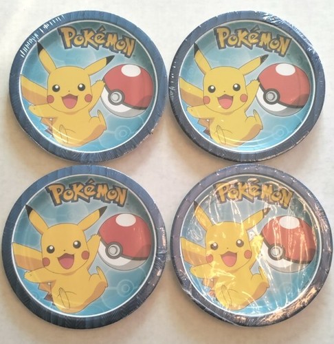 Pikachu Pokemon Core Birthday Party Plates 8 Count Packs 2017 Design ...
