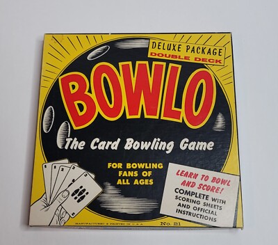 NEW / SEALED - Vintage "Bowlo" The Bowling Card Game 1957 Cedar Rapids ...