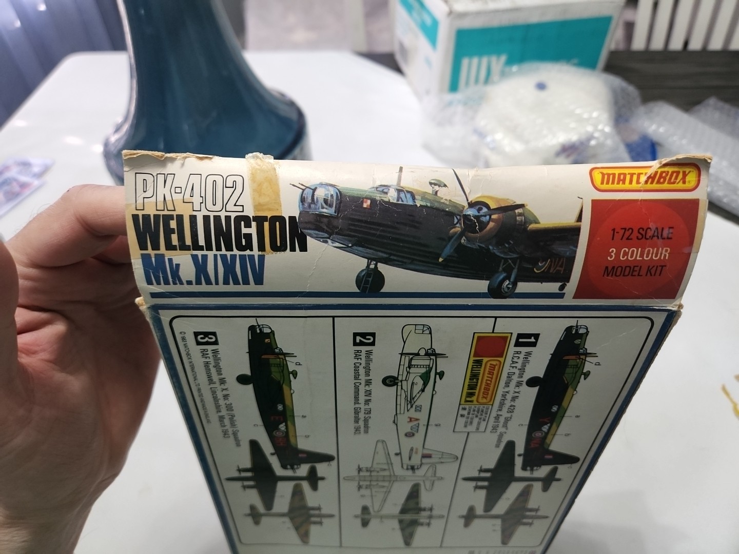 Vintage Matchbox Wellington MK X 1/72 Scale Plastic Model Kit PK402 ...