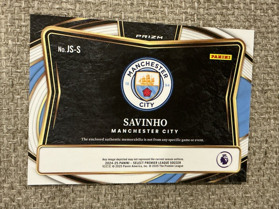 2024-25 Select FIFA EPL Soccer Savinho Jumbo Patch Silver Prizm ...