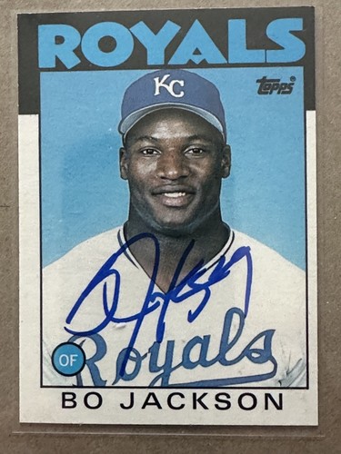 Bo Jackson Signed Autograph 1986 Rookie Topps Traded #50T TRISTAR ...