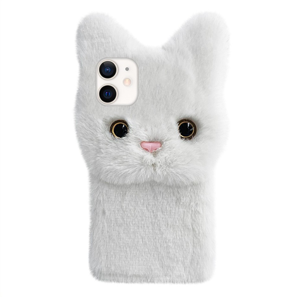 Adorable Plush Cat Phone Case Furry Phone Protector Compatible for ...