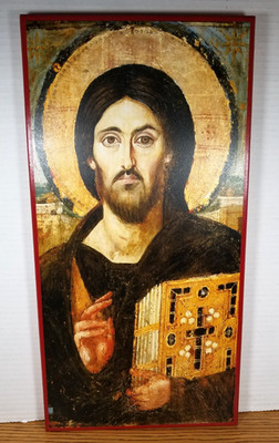 Legacy Icons CHRIST PANTOCRATOR OF SINAI ICON Orthodox Icon Large 18"x9 ...
