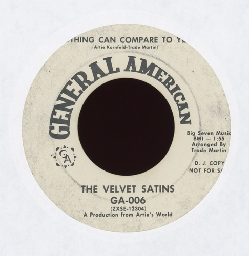 VELVET SATINS Nothing Can Compare To You General American Promo Northern Soul 45 | eBay UK