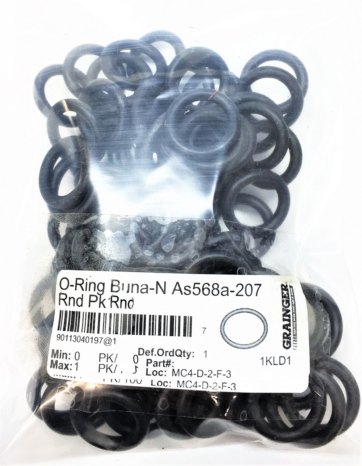 GRAINGER Buna-N O-Ring As568a-207 [Lot of 94] NOS | eBay