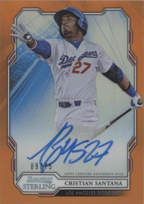 2019 Bowman Sterling - Prospect Autographs Cristian Santana #BSPA-CSA ...