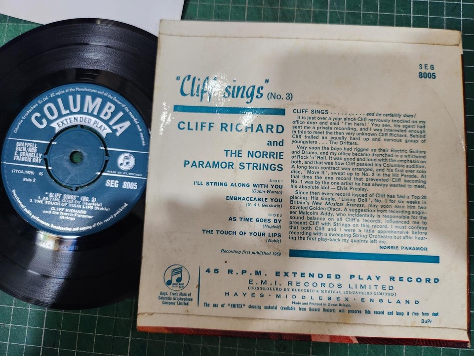 (61) England EP ~ CLIFF RICHARD &THE NORRIE PARAMOR STRINGS | eBay