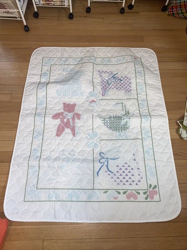 Janlynn Cross Stitch Kit Calico Animals Crib Quilt 50-108 Partially ...