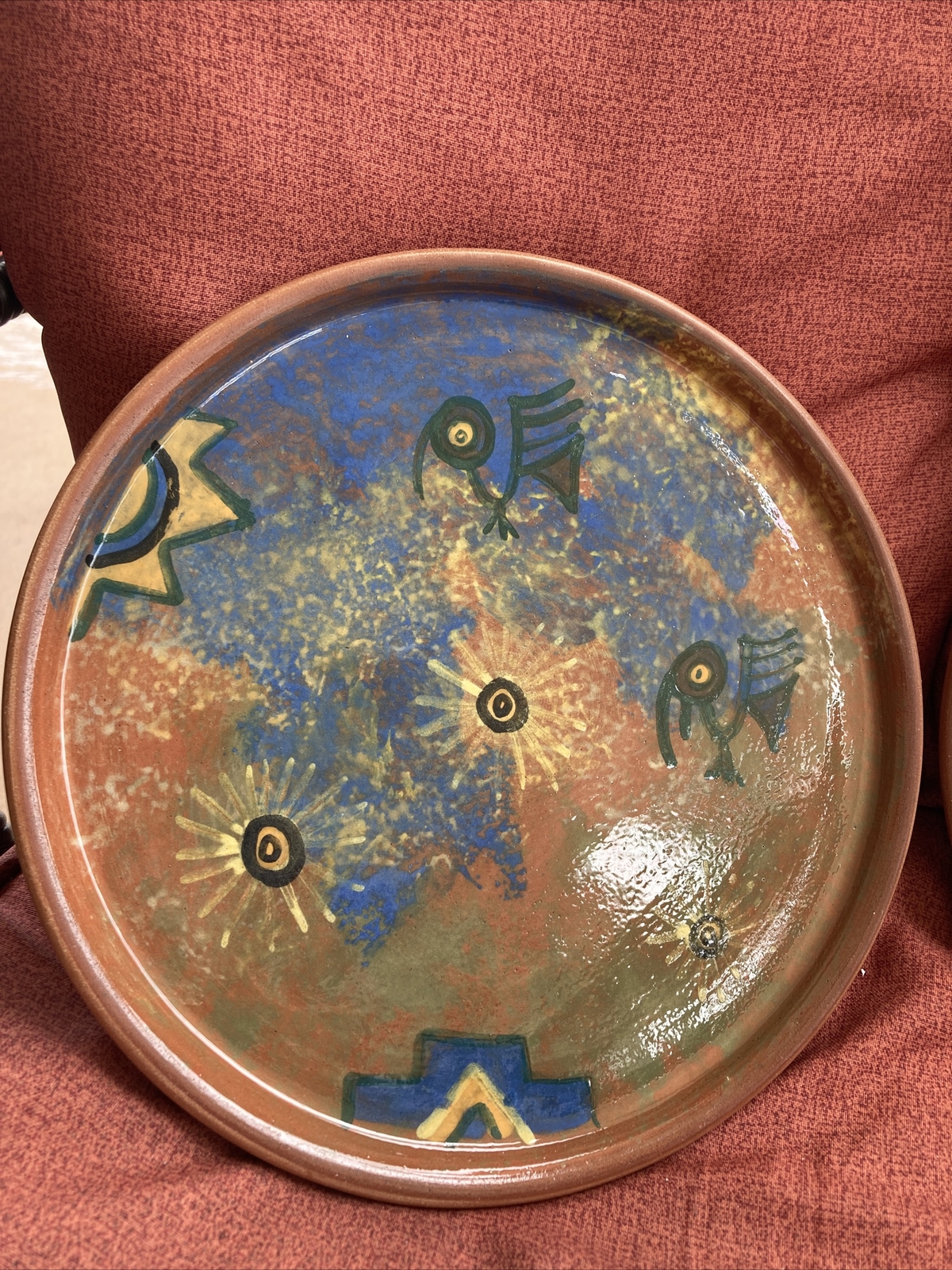 2 Peruvian Clay Art Pottery Plates Seminario Urubamba Cusco Peru ...