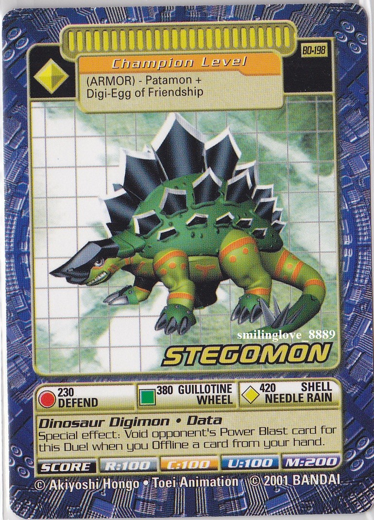 TOEI DIGI-BATTLE ARMOR DIGIMON CARD - BOOSTER SERIES 4 - BO-198 ...